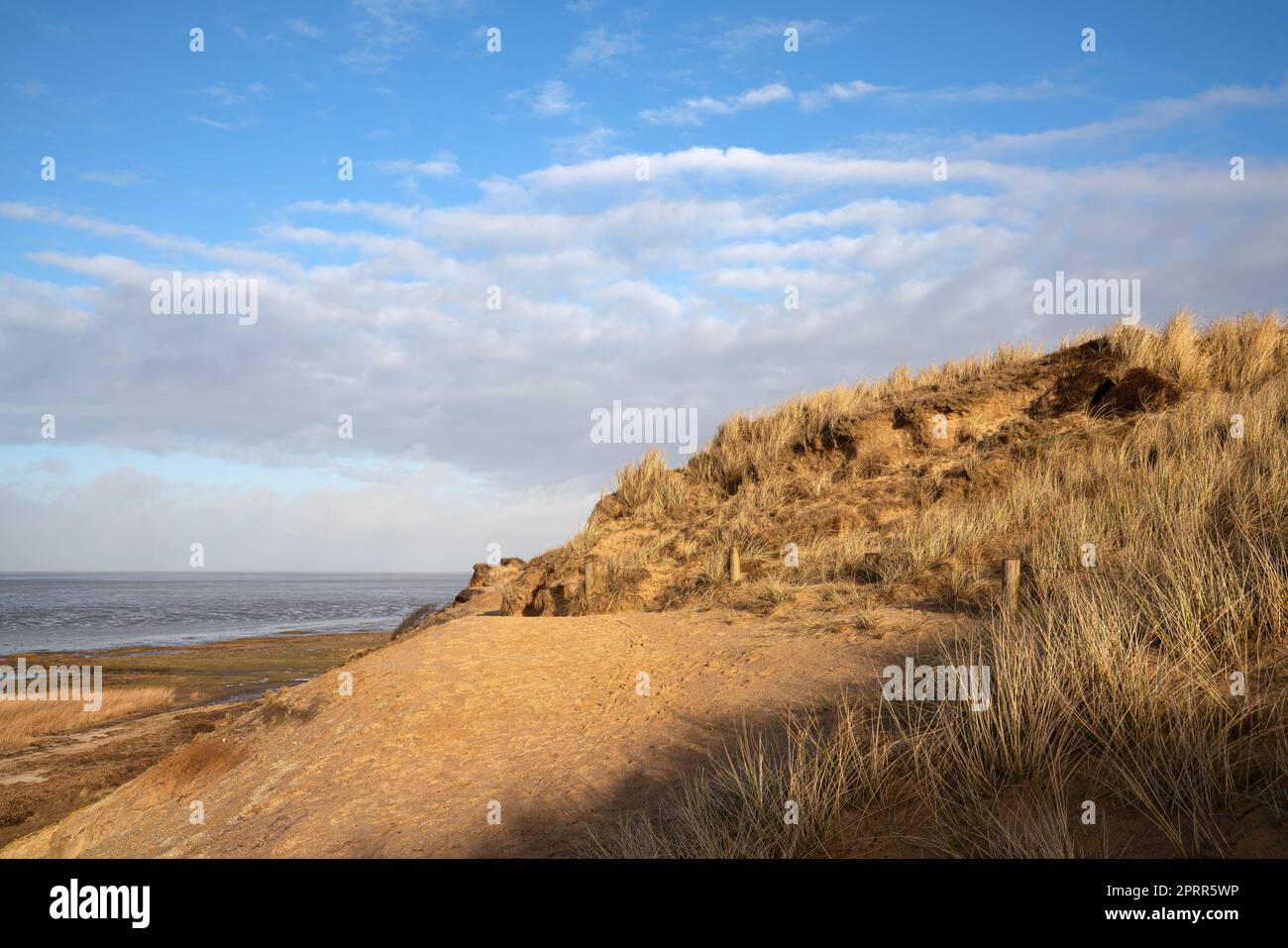 Panoramic image of the landscape along shore of Sylt, North Frisia ...