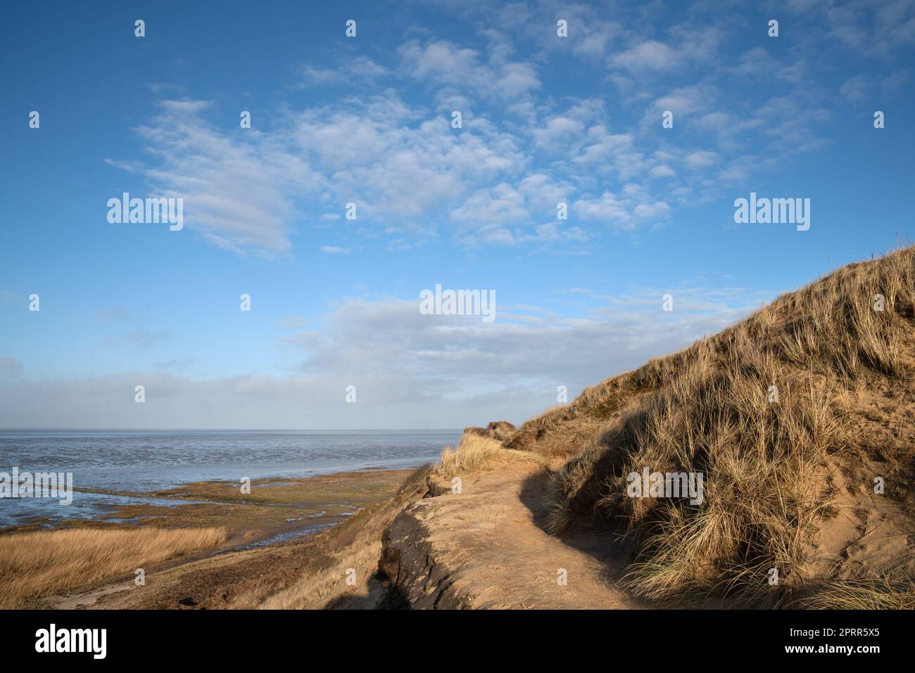 Panoramic image of the landscape along shore of Sylt, North Frisia ...