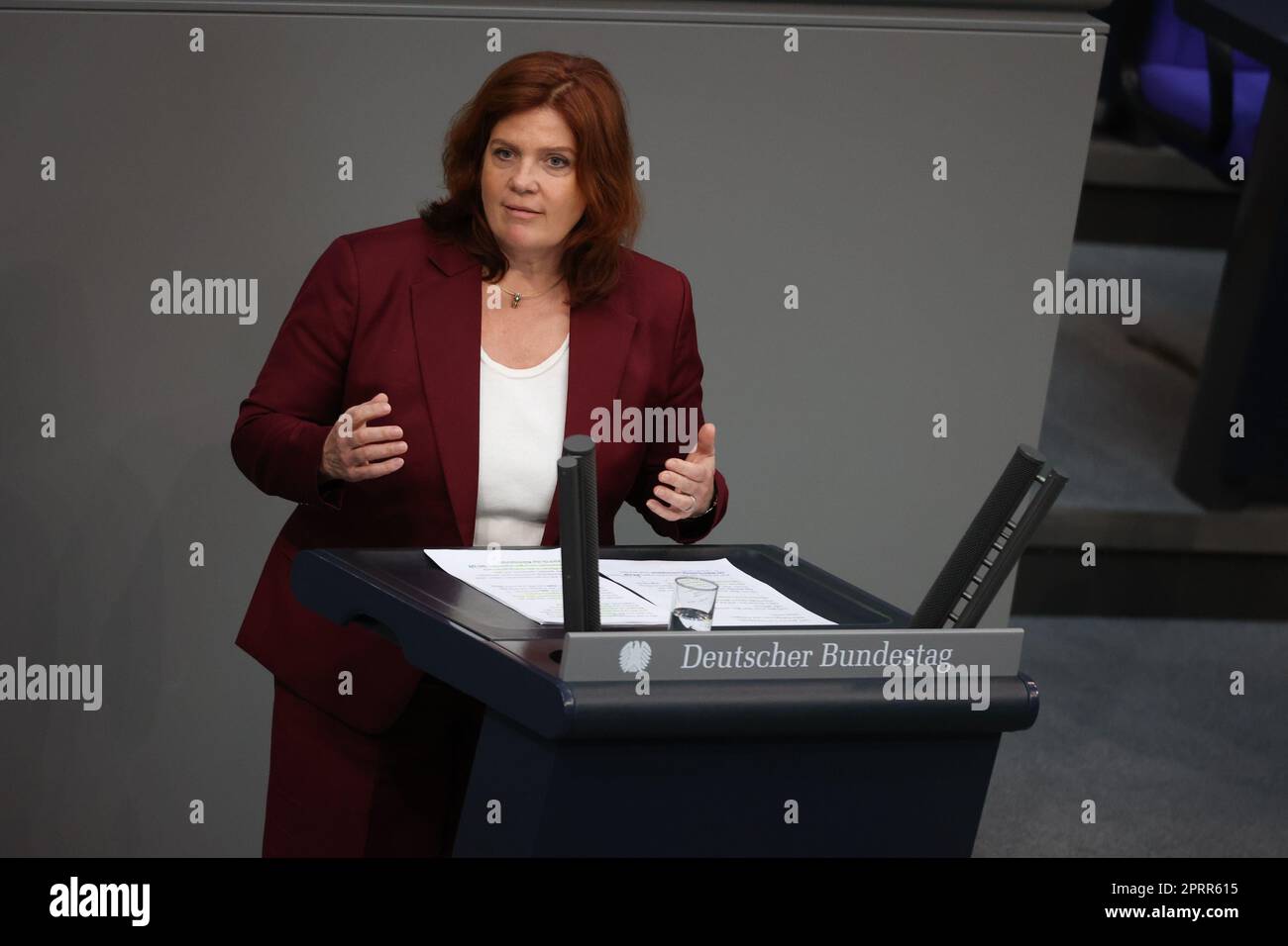 Berlin, Germany. 27th Apr, 2023. Sandra Weeser (FDP) speaks at the ...