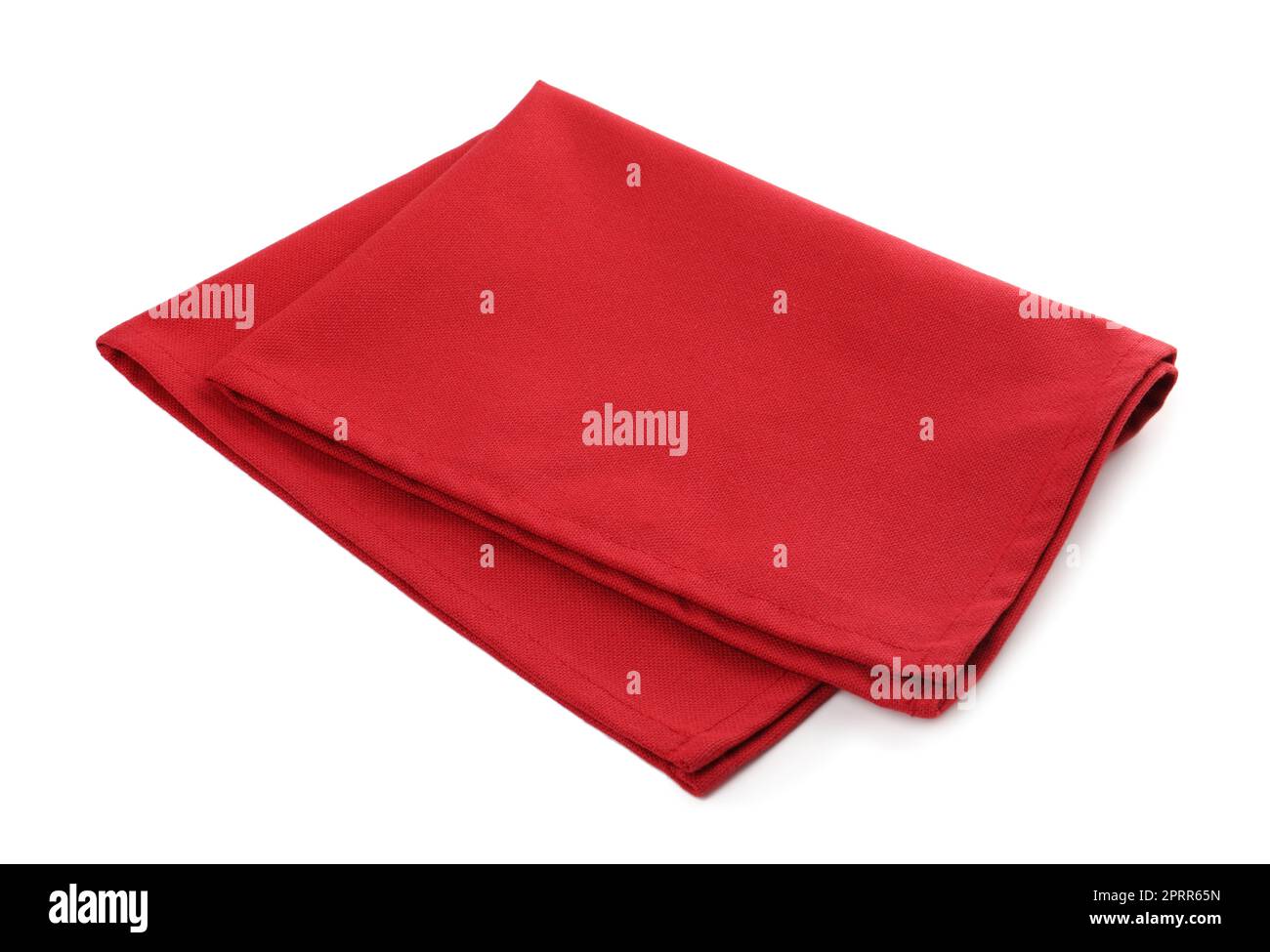 Fabric napkin for table setting on white background Stock Photo - Alamy
