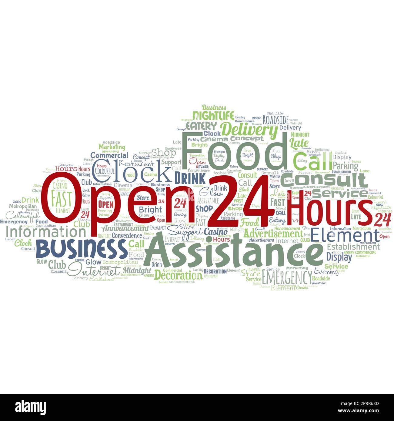 Big word cloud in the shape of UFO with words open 24 Hours Stock Photo ...