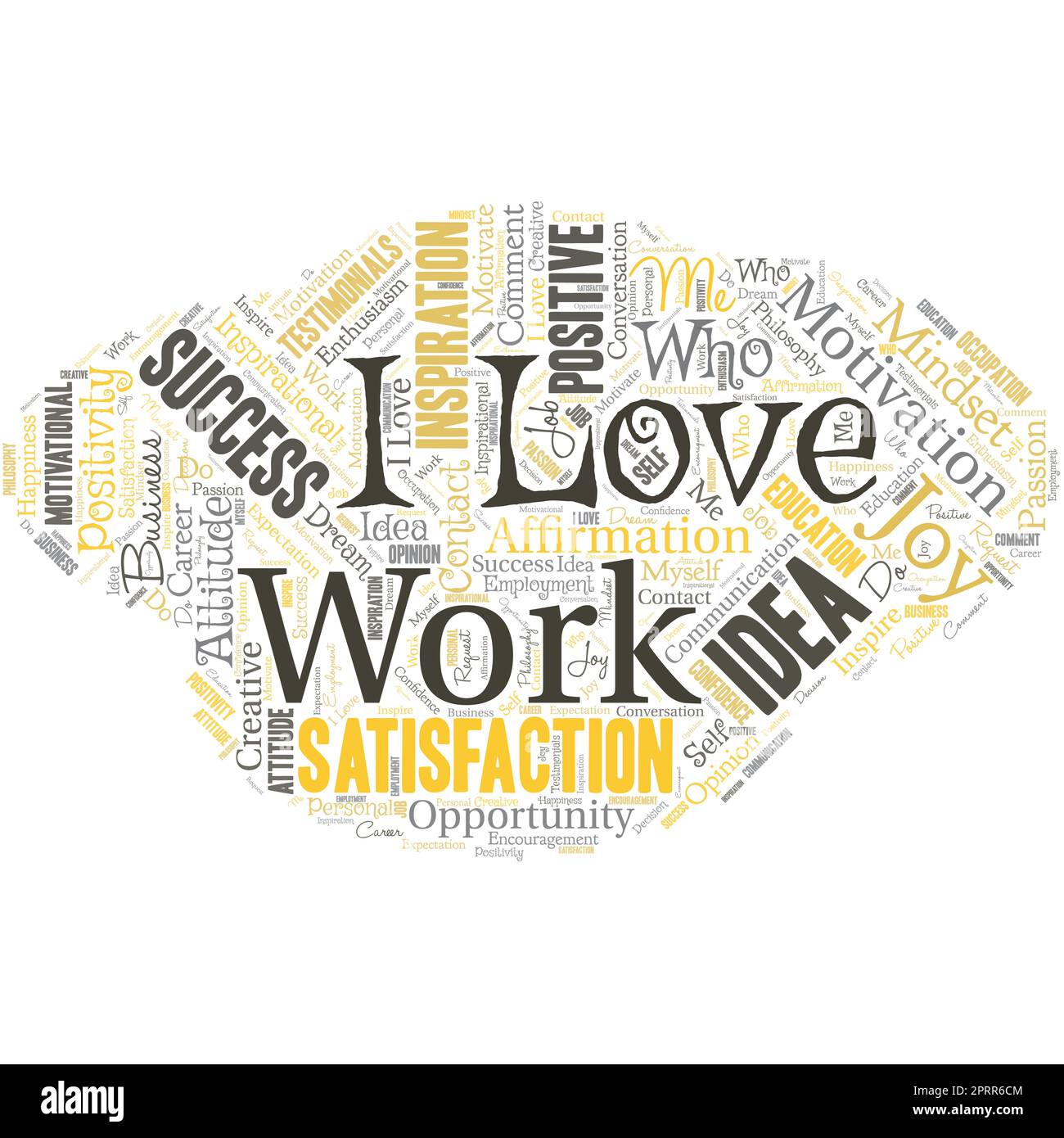 Big word cloud in the shape of UFO with words I love work Stock Photo ...