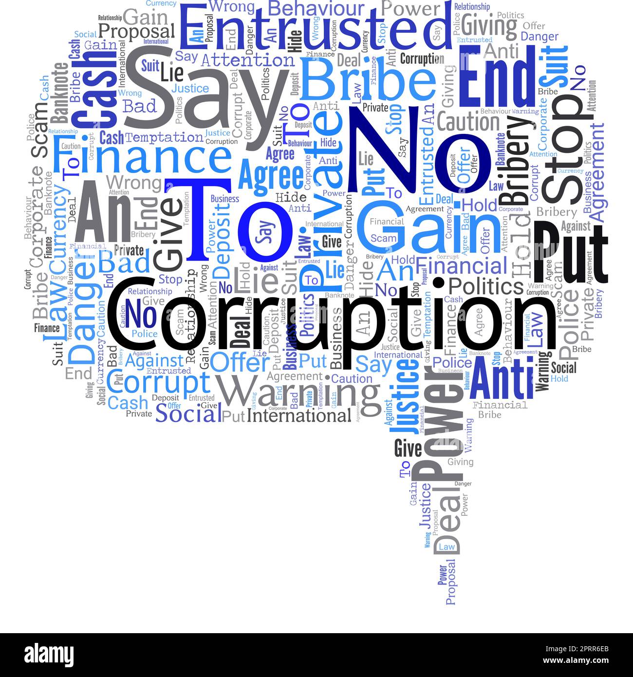 word cloud in the shape of speech bubble with words say no to ...