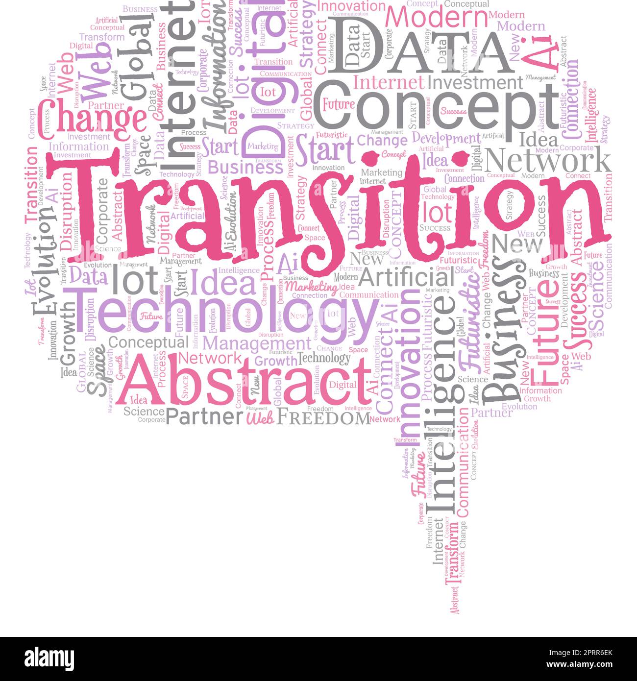 Big word cloud in the shape of chat box with words transition Stock ...