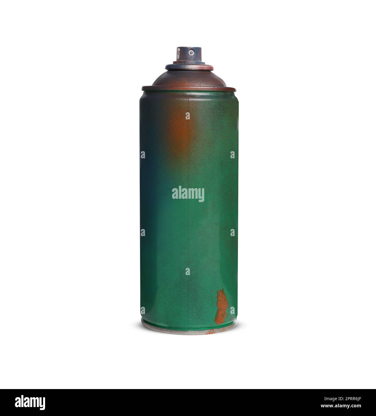 Used can of spray paint on white background Stock Photo - Alamy