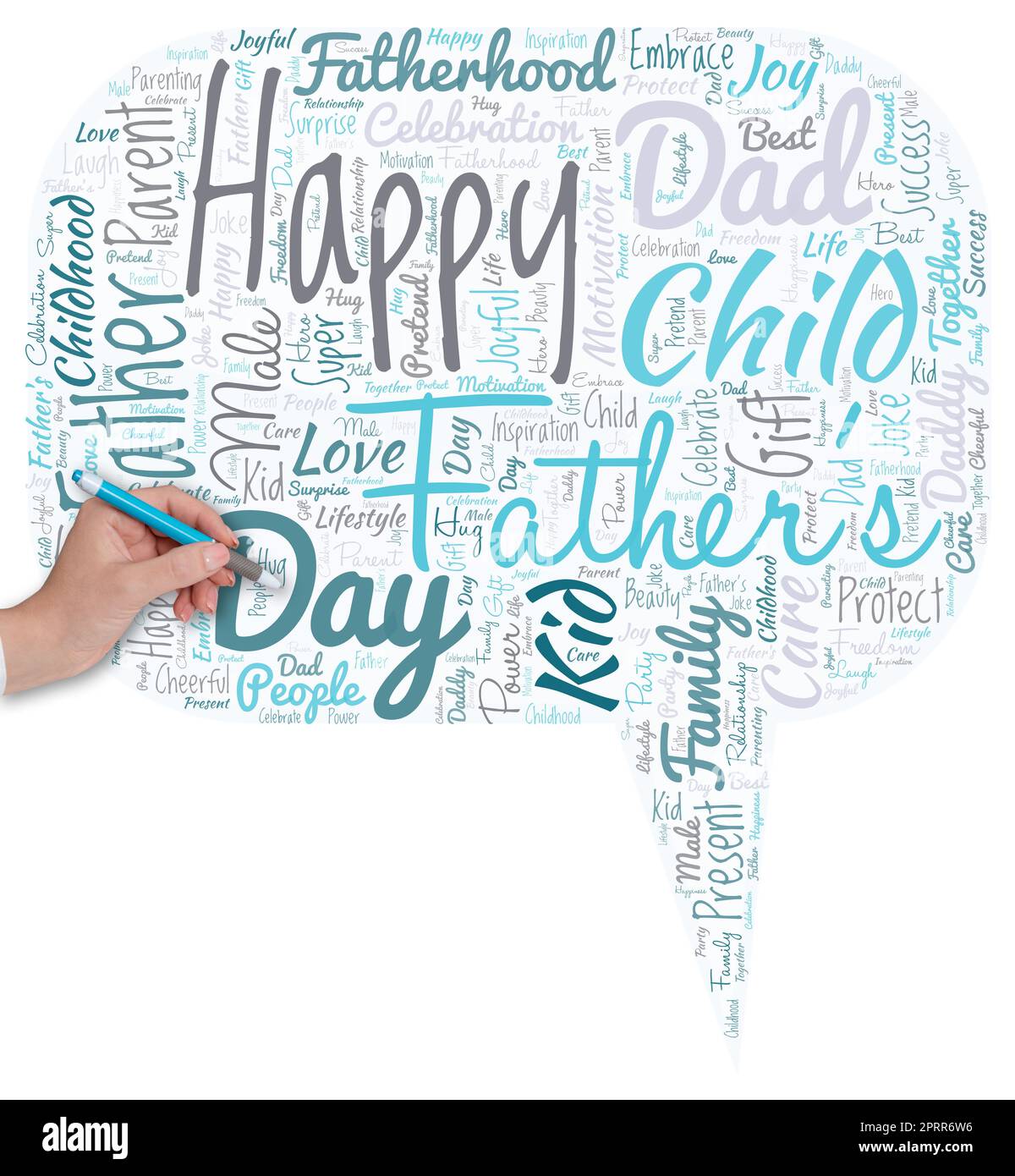 Word cloud in the shape of dialog box with words happy Father's Day ...