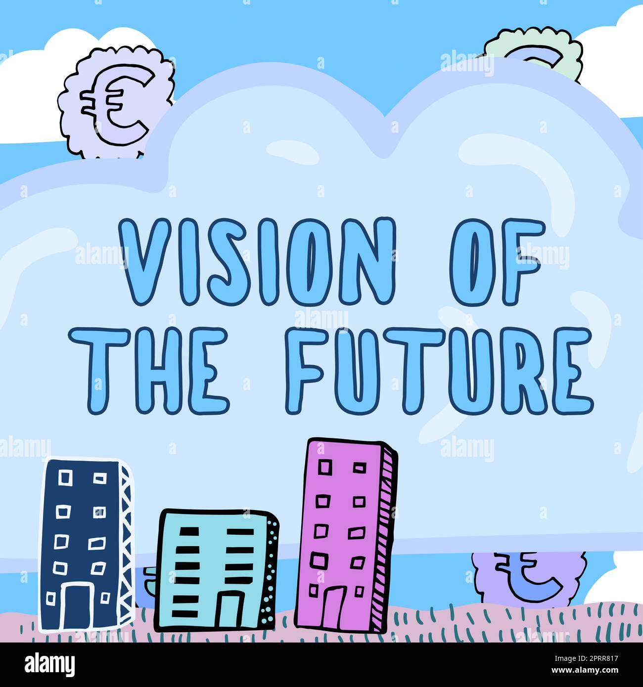 Hand writing sign Vision Of The Future, Word for Seeing something Ahead ...