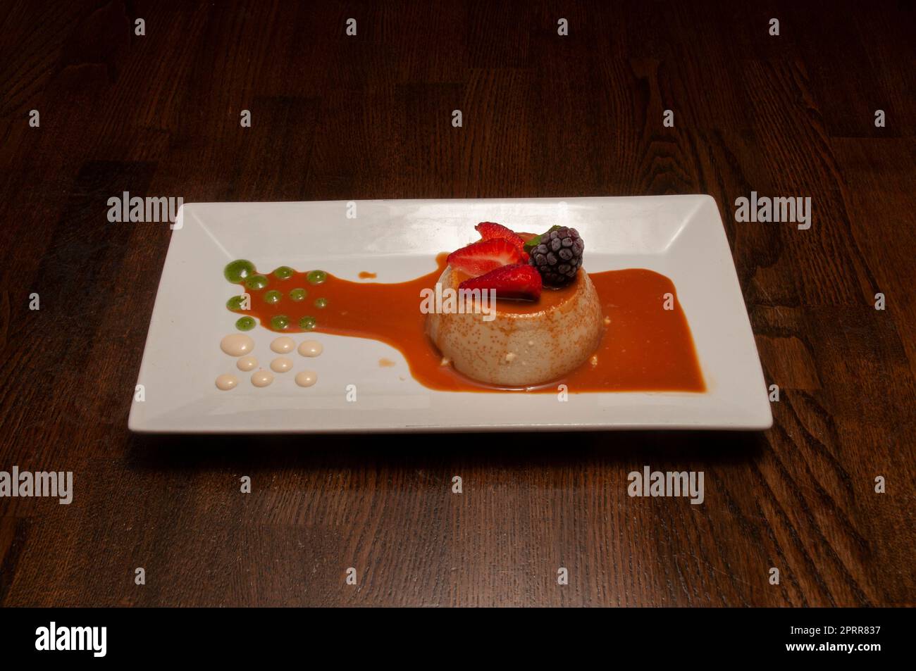 Tradional french vanilla dessert known as flan Stock Photo - Alamy