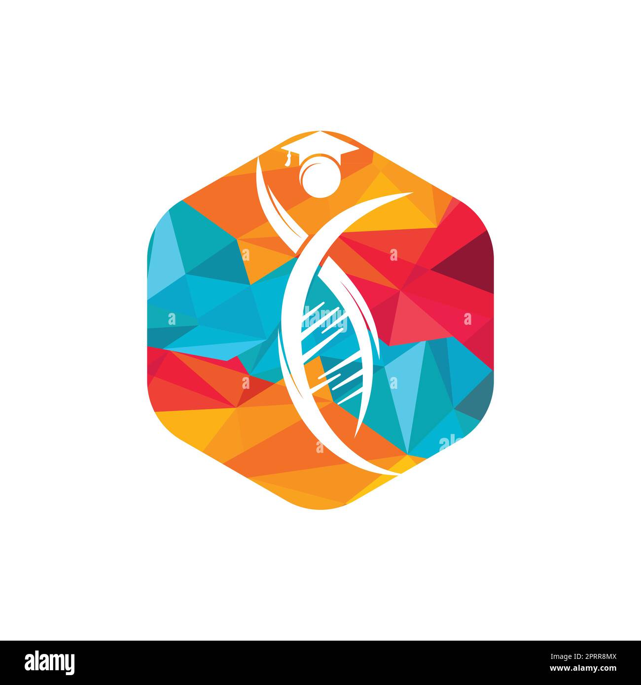 Student dna vector logo template. Genetic education vector logo design ...