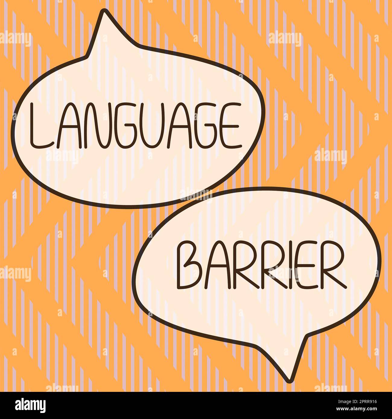 Writing displaying text Language Barrier, Business idea ability to ...