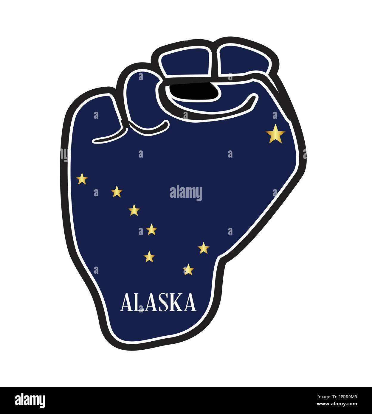 Alaska state outline black Cut Out Stock Images & Pictures - Alamy