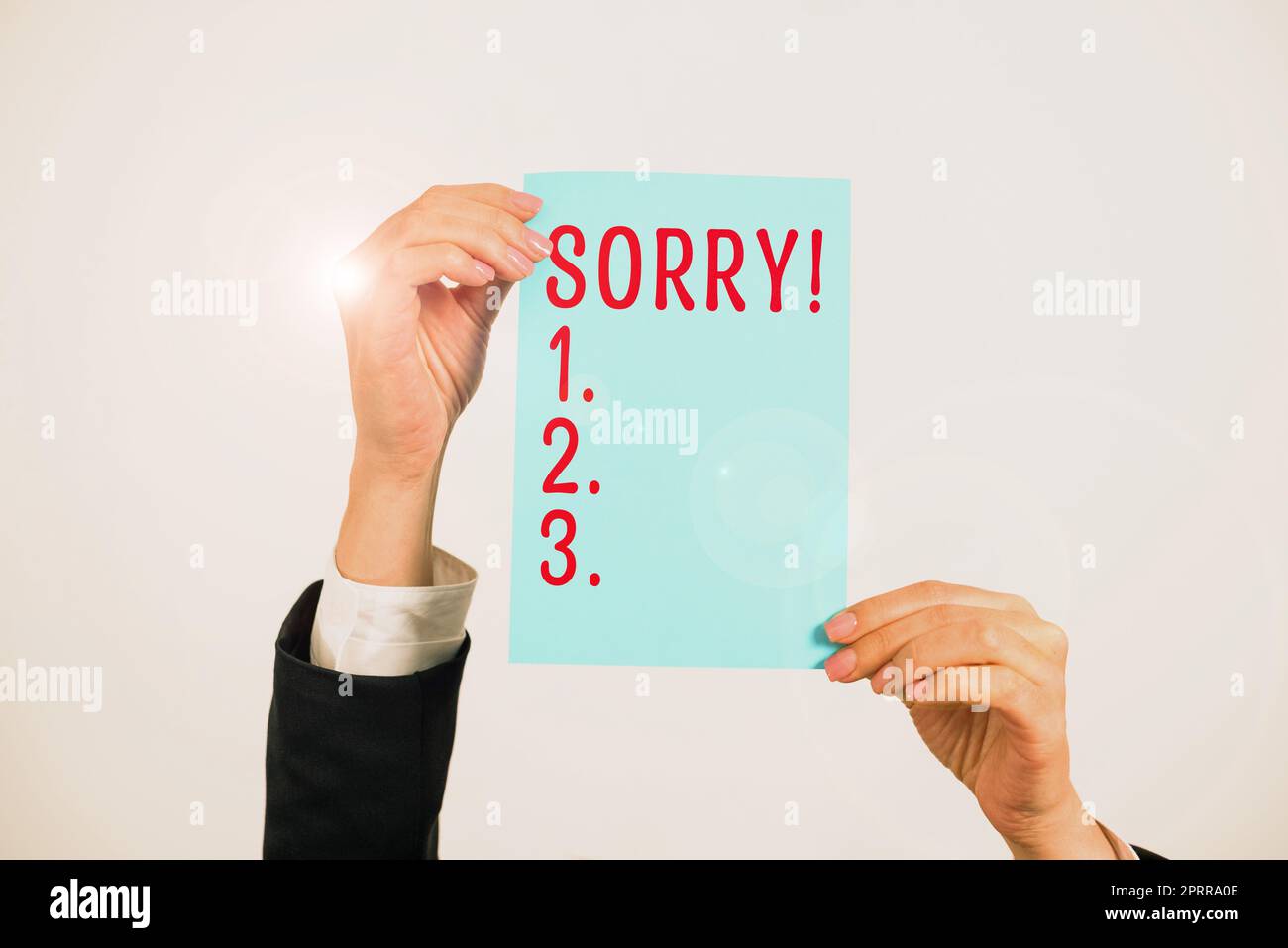 Hand writing sign Sorry, Business overview most difficult to give and ...