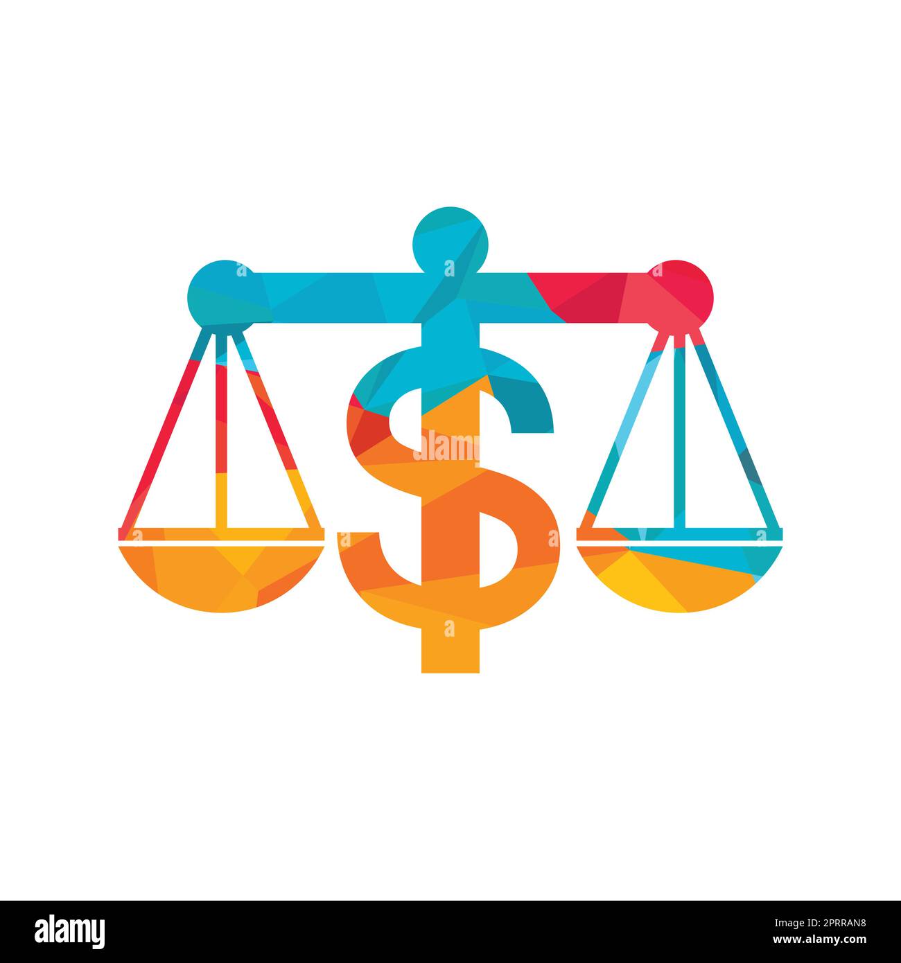 Money scale vector logo design. Dollar balance finance logo concept ...