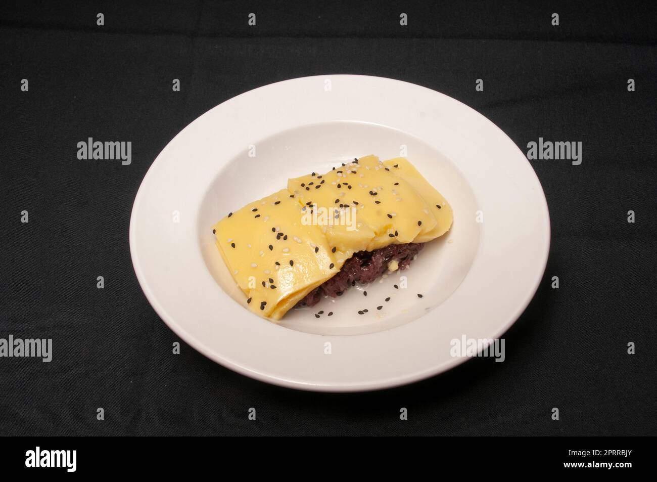 Thai custard with sticky rice hi-res stock photography and images - Alamy