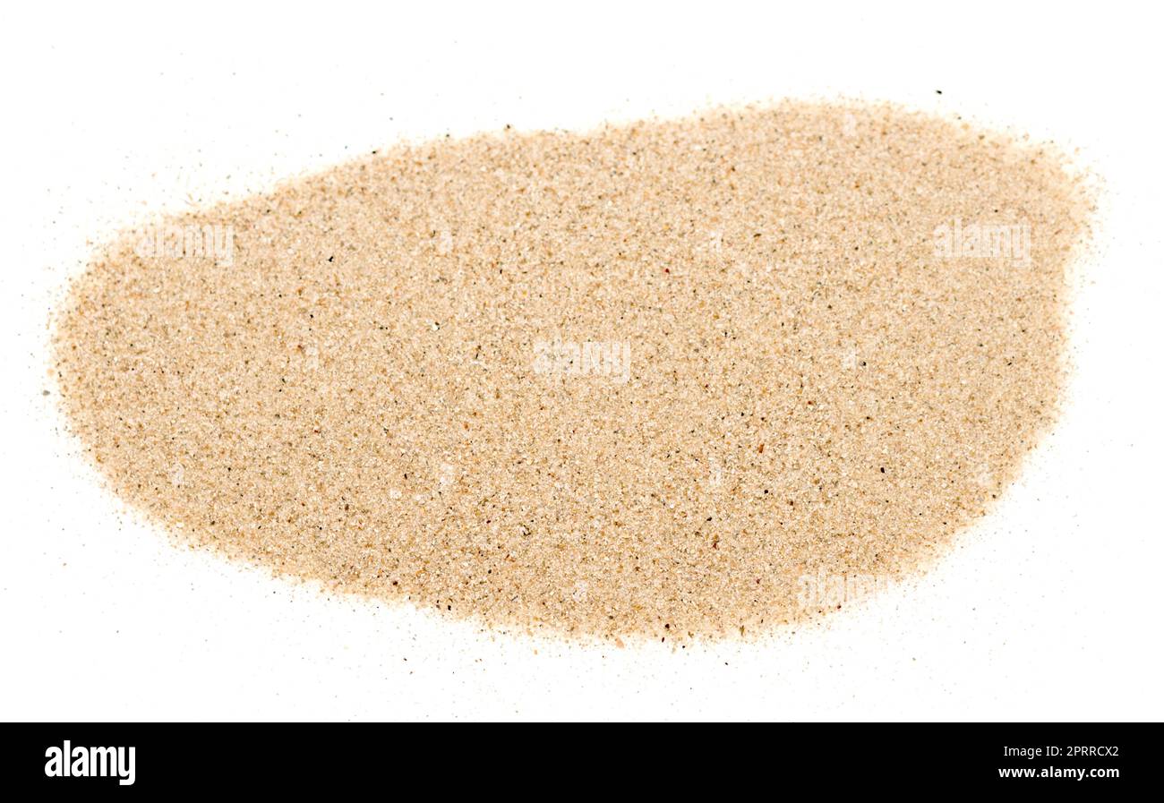 Sand isolated on white background Stock Photo - Alamy