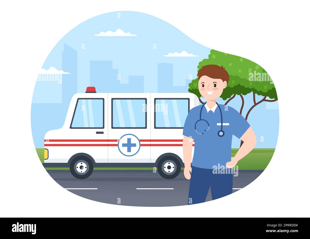 Medical Vehicle Ambulance Car or Emergency Service for Pick Up Patient ...
