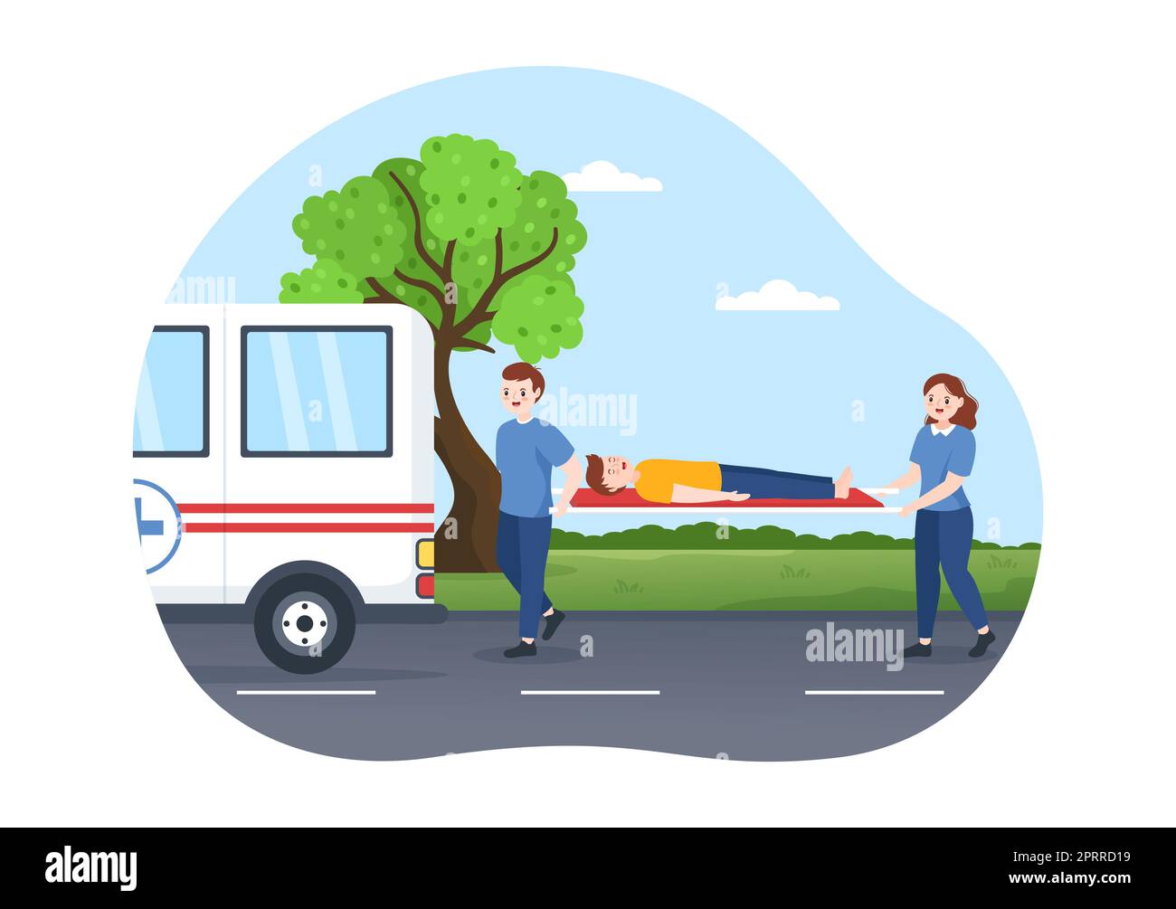 Medical Vehicle Ambulance Car or Emergency Service for Pick Up Patient ...