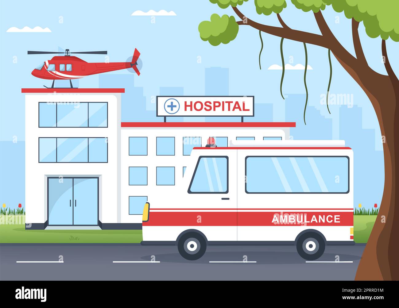 Medical Vehicle Ambulance Car or Emergency Service for Pick Up Patient ...