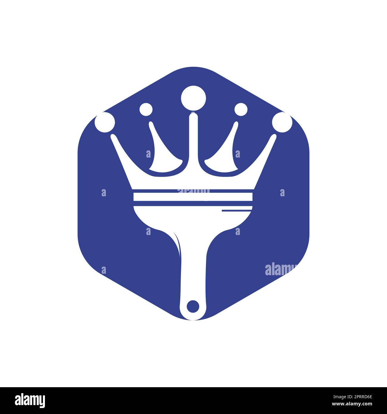 Crown Paint Logo Brush Paint Crown Logo King Gold Vector Afbeelding