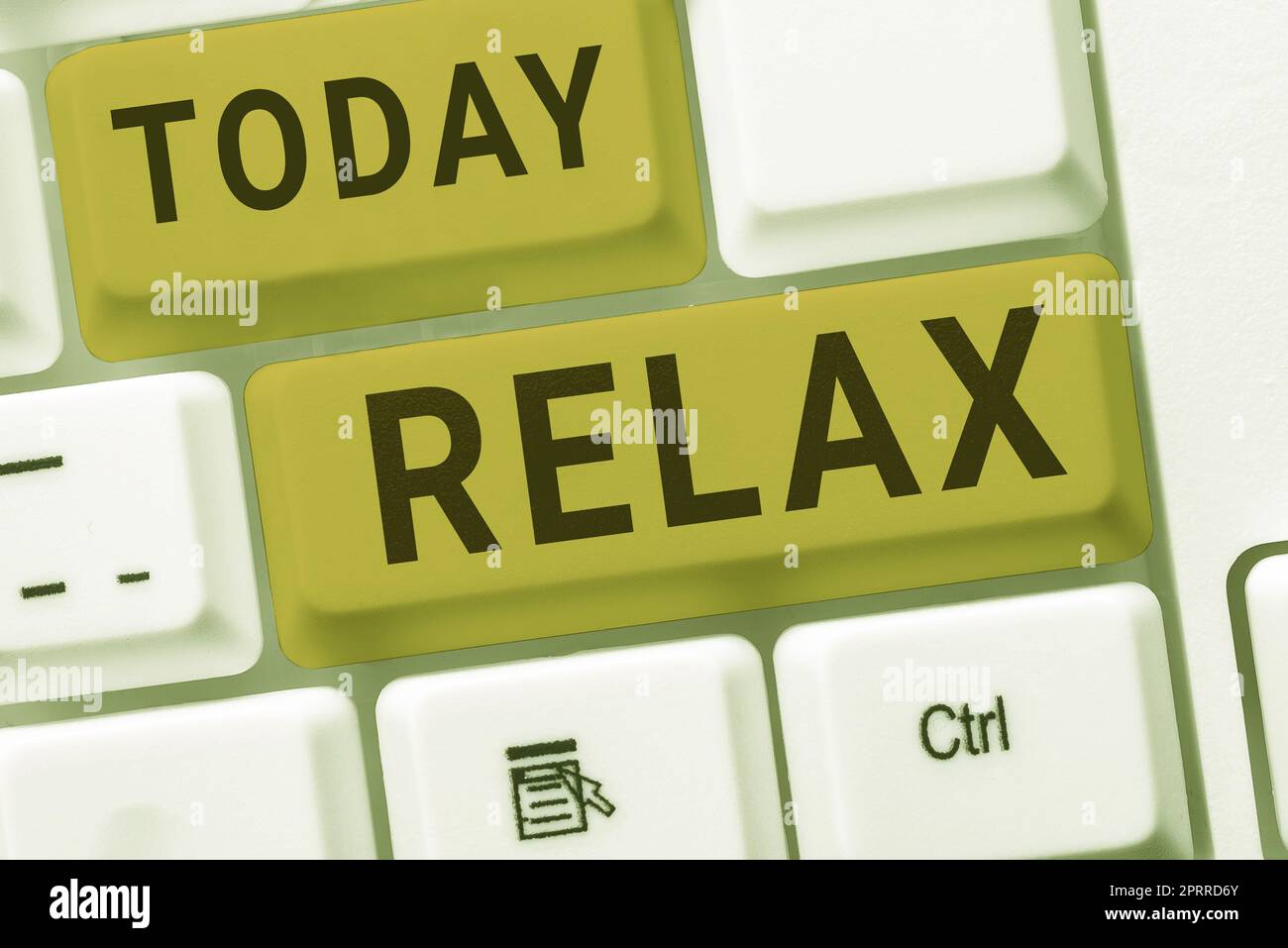 Hand writing sign Relax, Business showcase become less active more calm ...