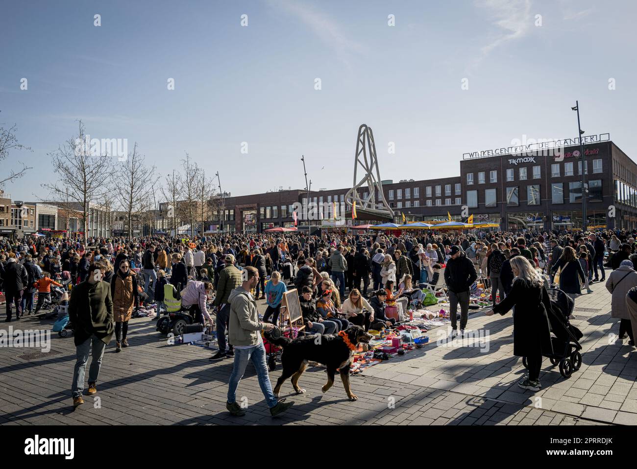 ENSCHEDE - Flea market during the celebration of King's Day. While the ...