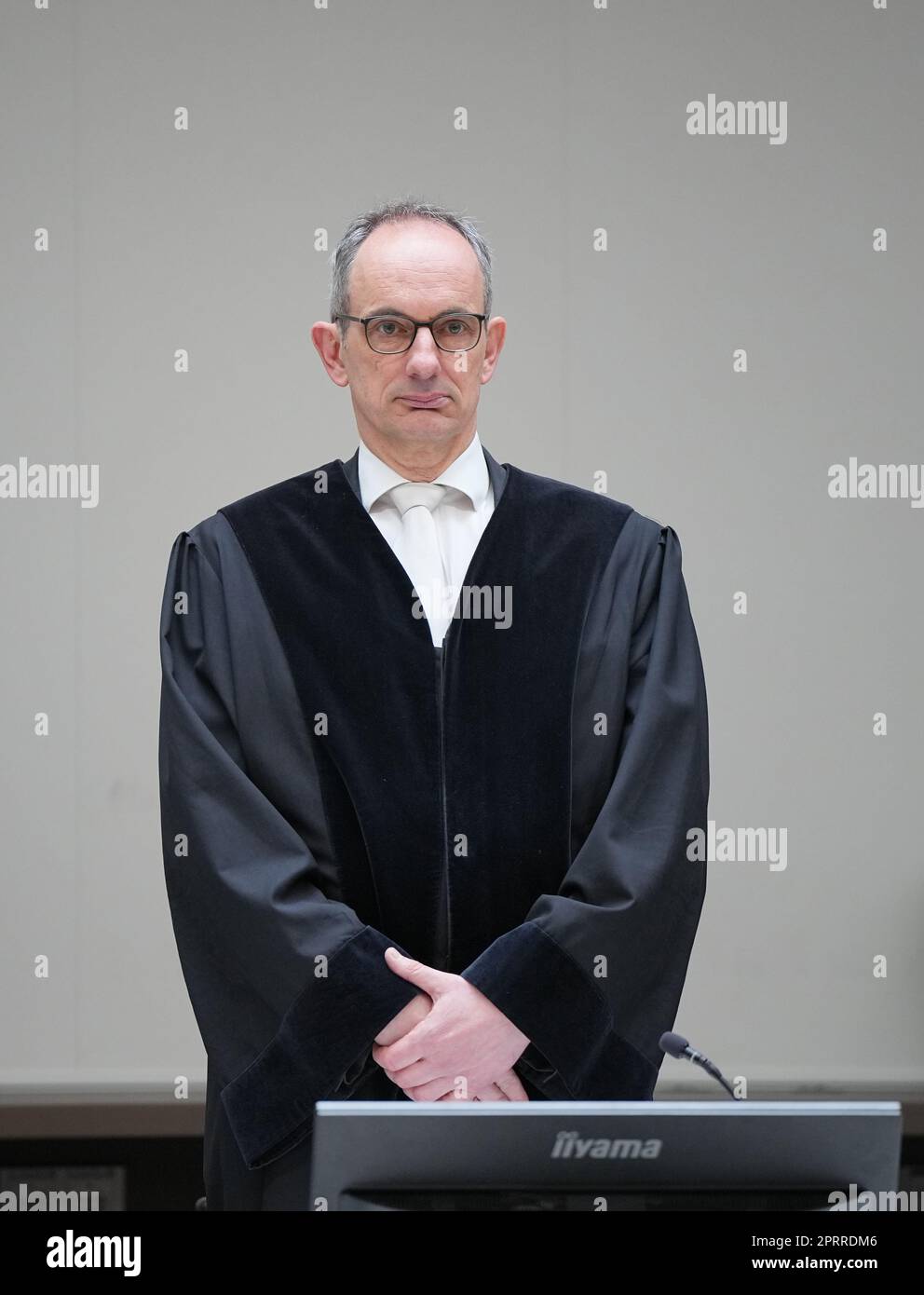 Berlin, Germany. 27th Apr, 2023. Marc Spitzkatz, presiding judge, waits ...