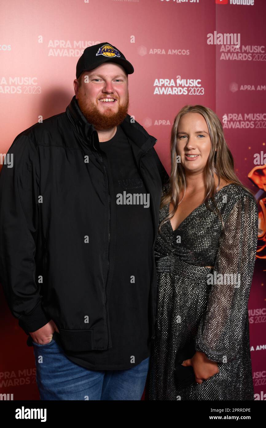 Mitchell Curley arrives at the 2023 APRA Music Awards at the ...