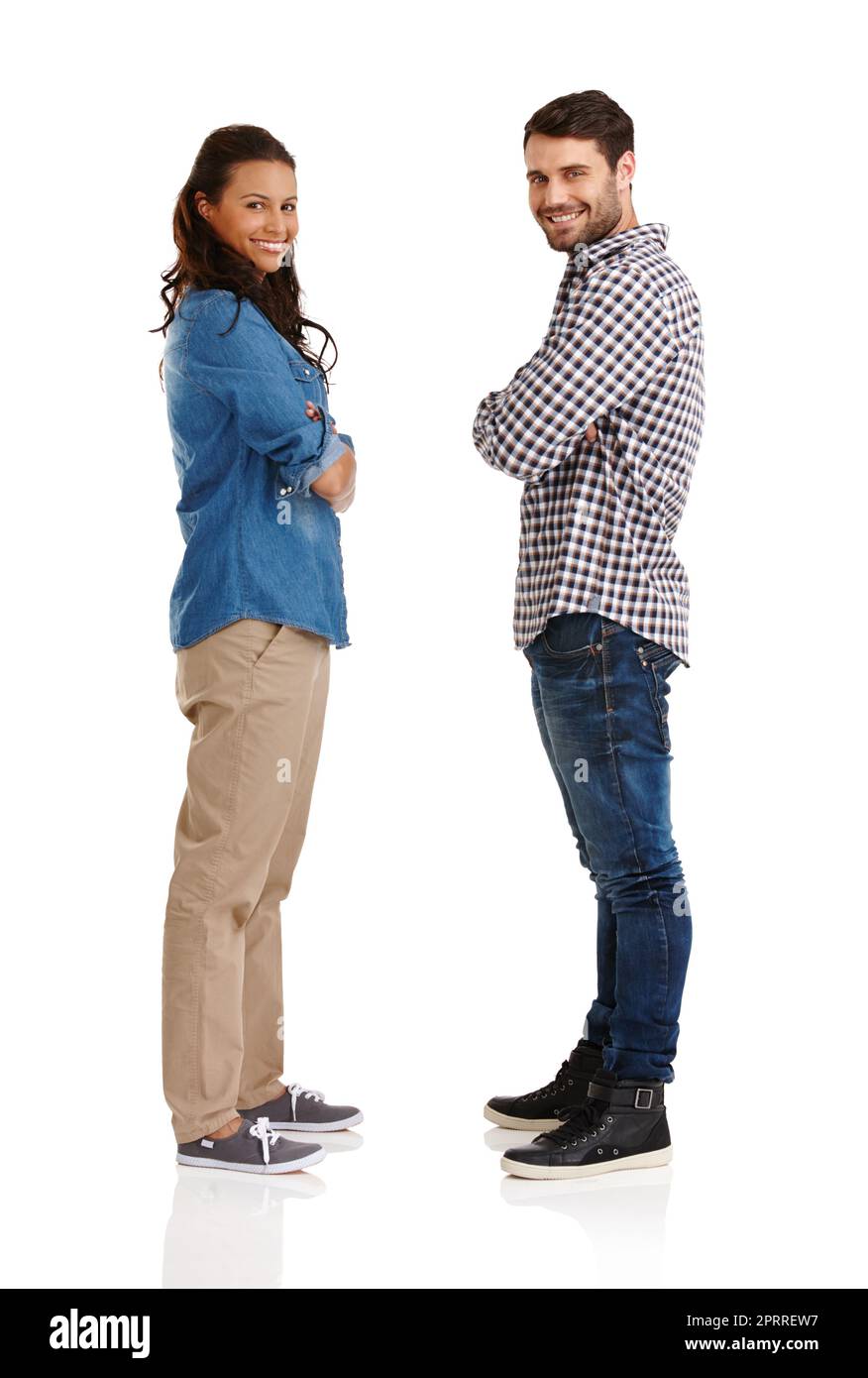 Women Standing With Arms Folded Side View