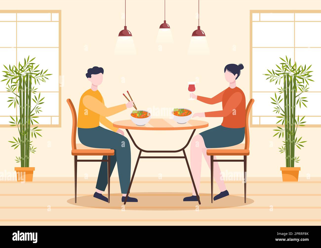 Traditional Thai Food Template Hand Drawn Cartoon Flat Illustration ...