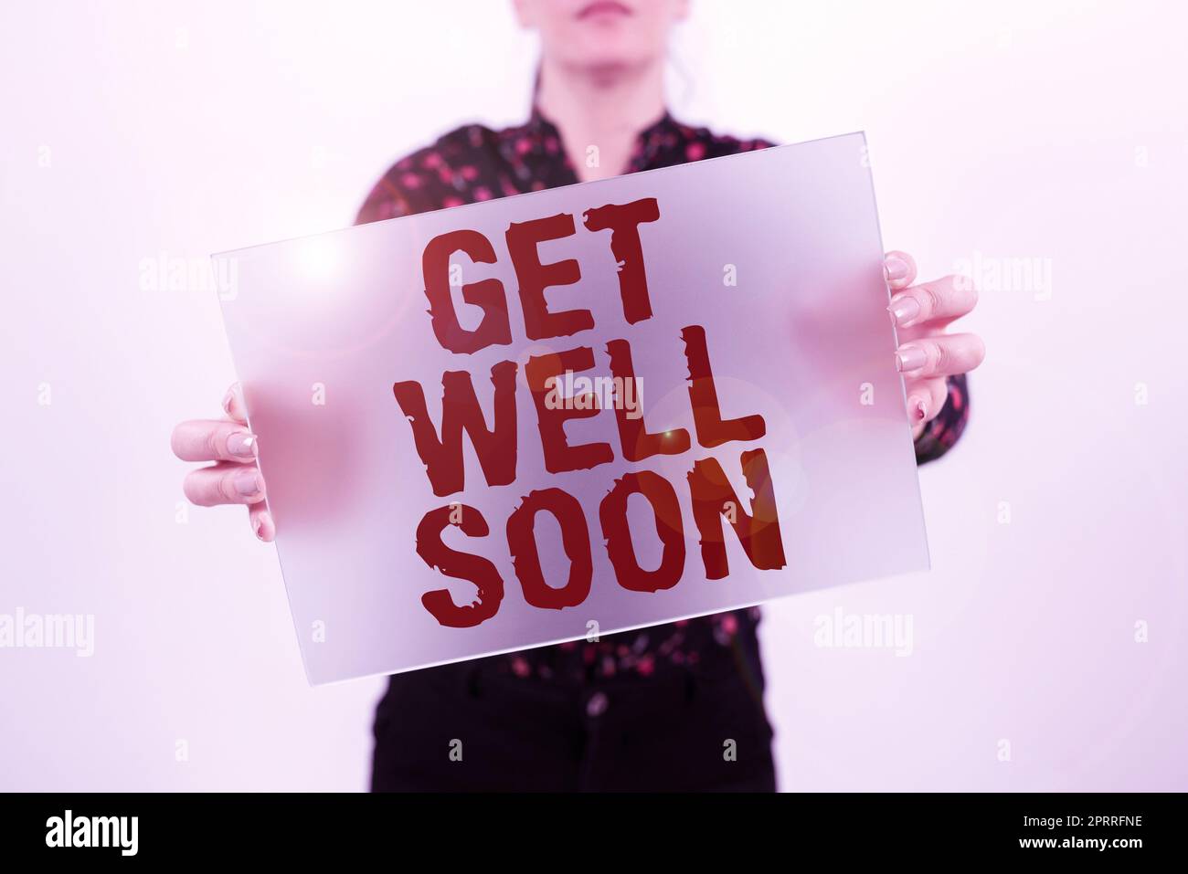 Text sign showing Get Well Soon. Concept meaning Wishing you have ... Text sign showing Get Well Soon. Concept meaning Wishing you have ...
