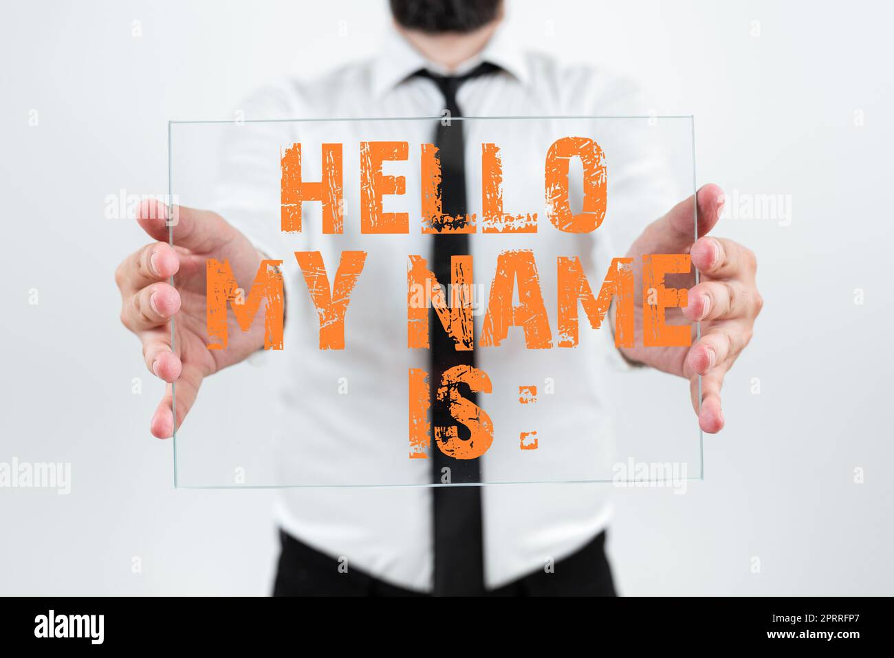 Conceptual display Hello My Name Isintroducing yourself to new people ...
