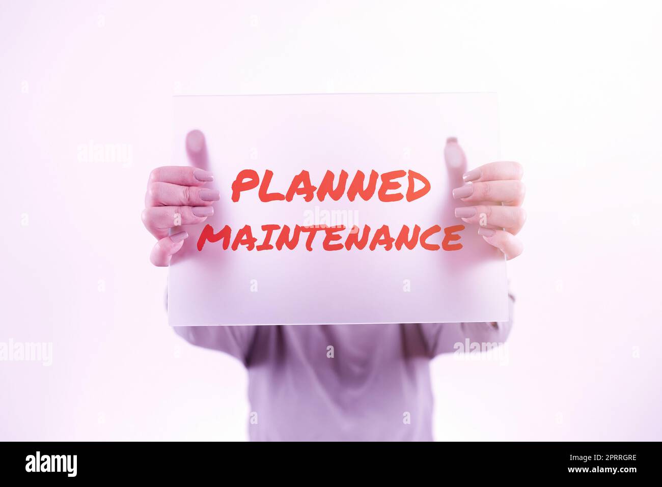 Hand writing sign Planned Maintenance. Business idea Check ups to be ...
