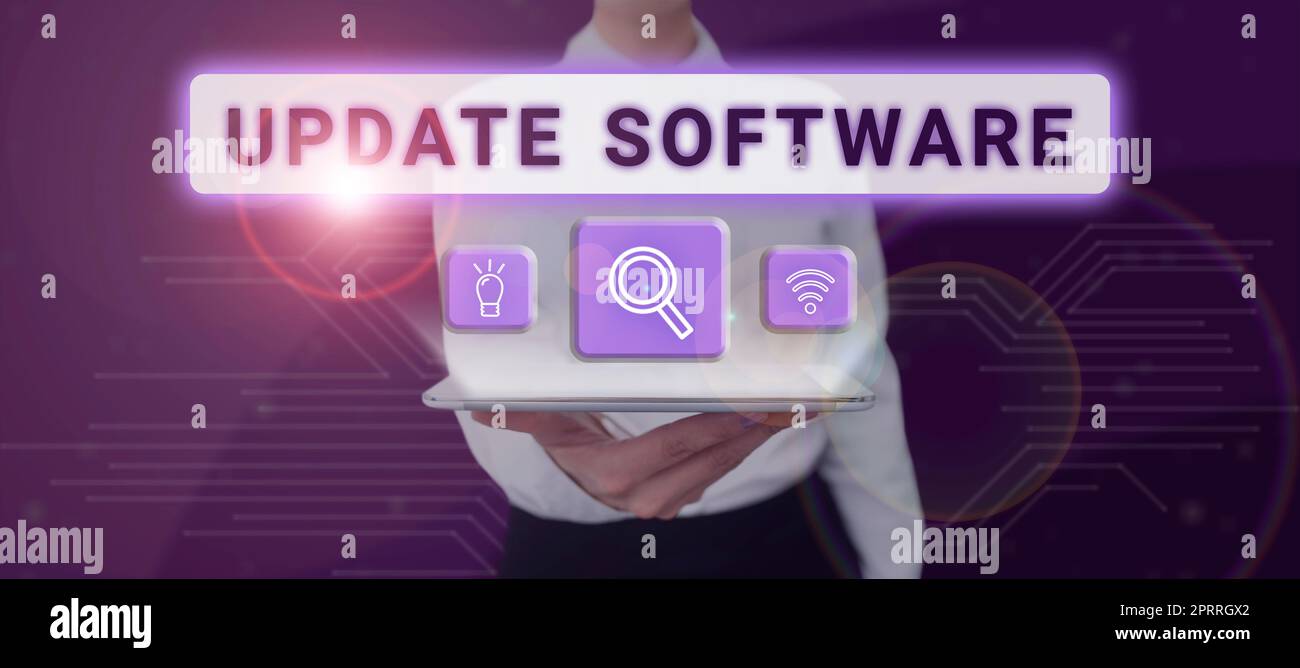 Inspiration showing sign Update Softwarereplacing program with a newer ...