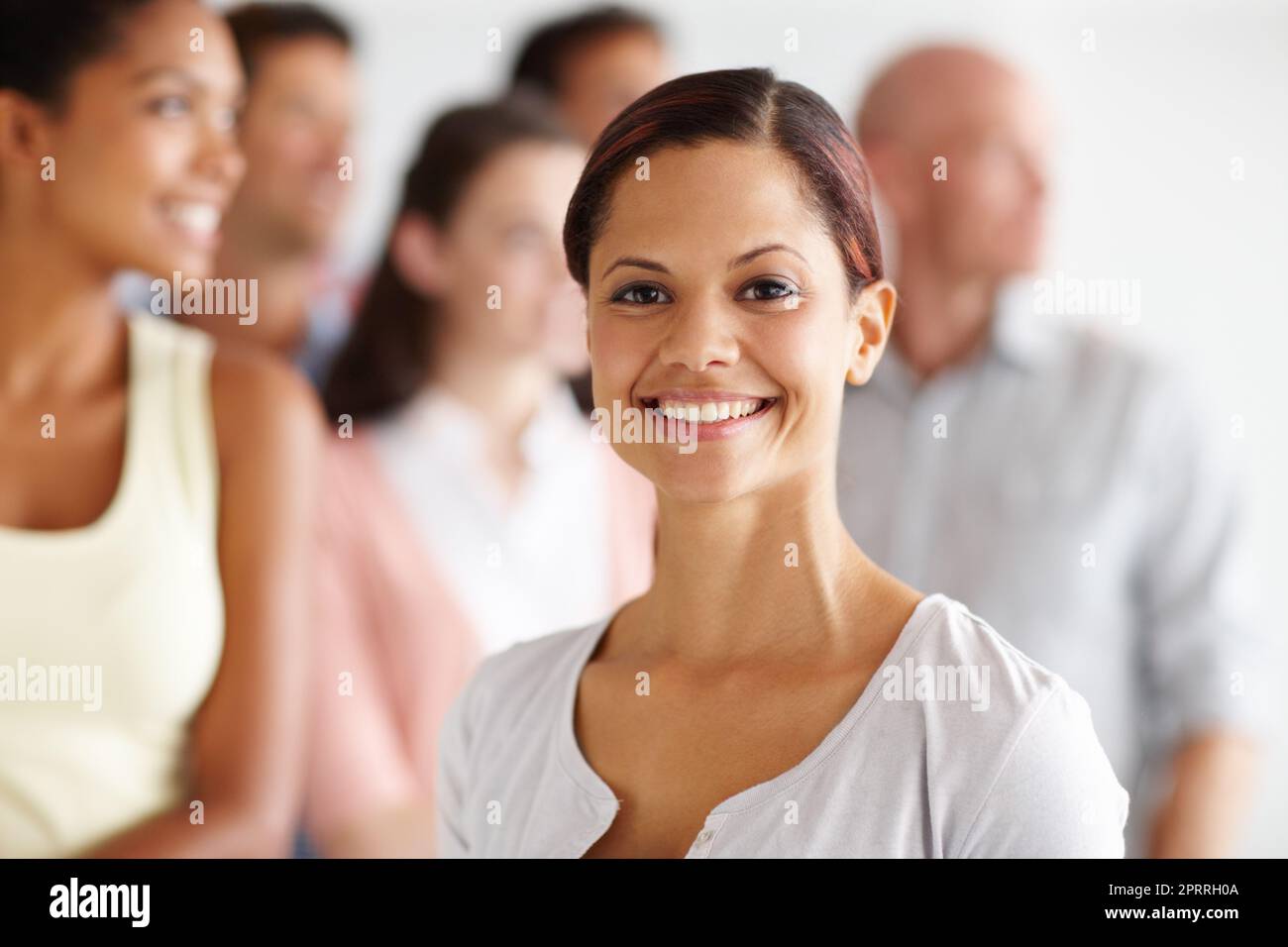 Leading her team to a successful future. Portrait of a young ...