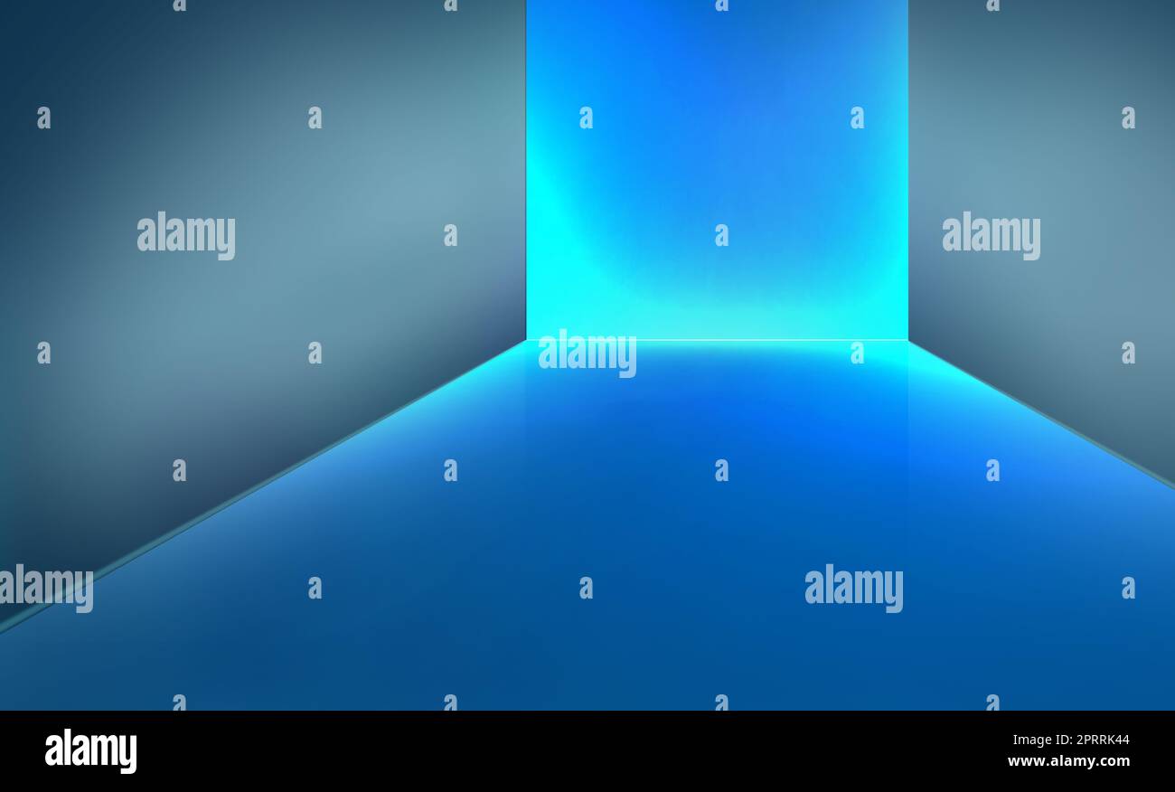 Empty open space with big walls. 3d illustration Stock Photo - Alamy