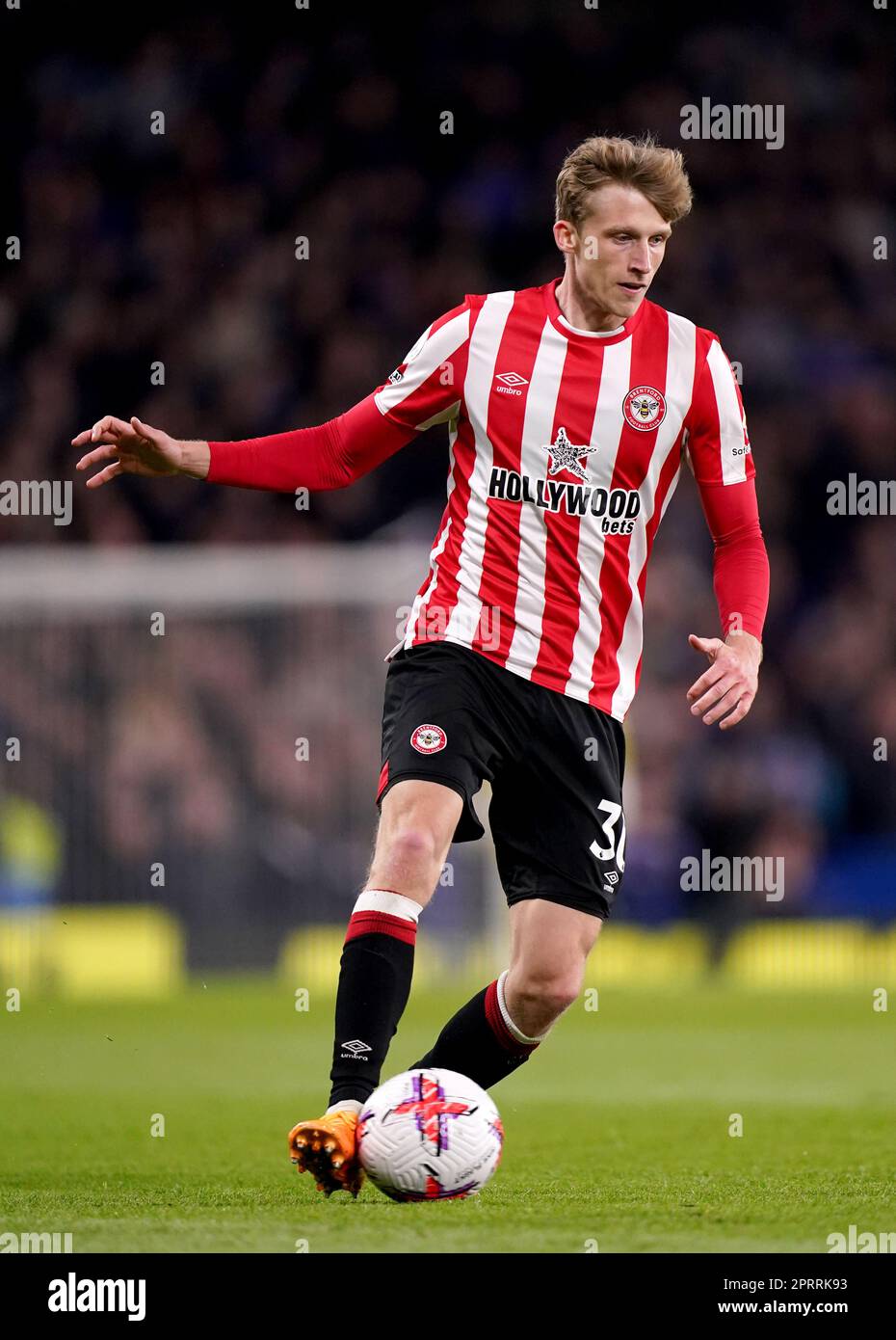 Brentford's Mads Roerslev during the Premier League match at Stamford ...