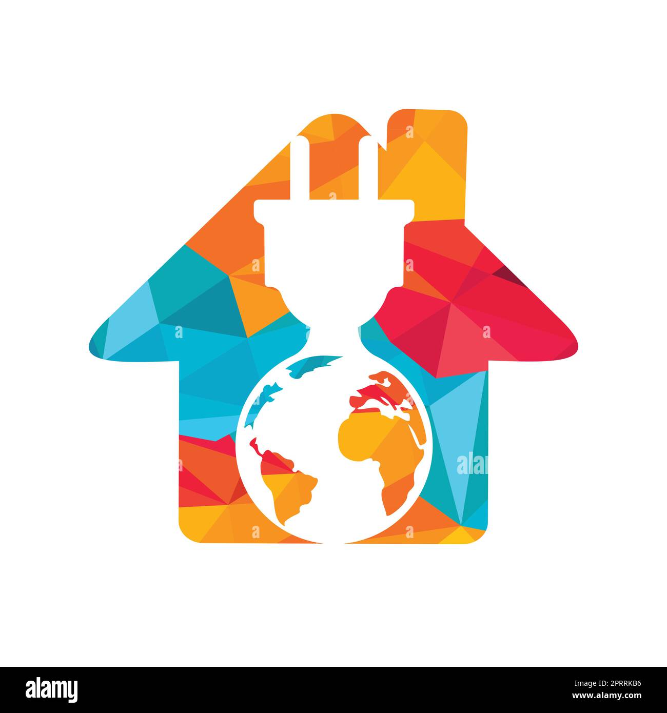 Global electric cord vector logo design template. Global home power ...