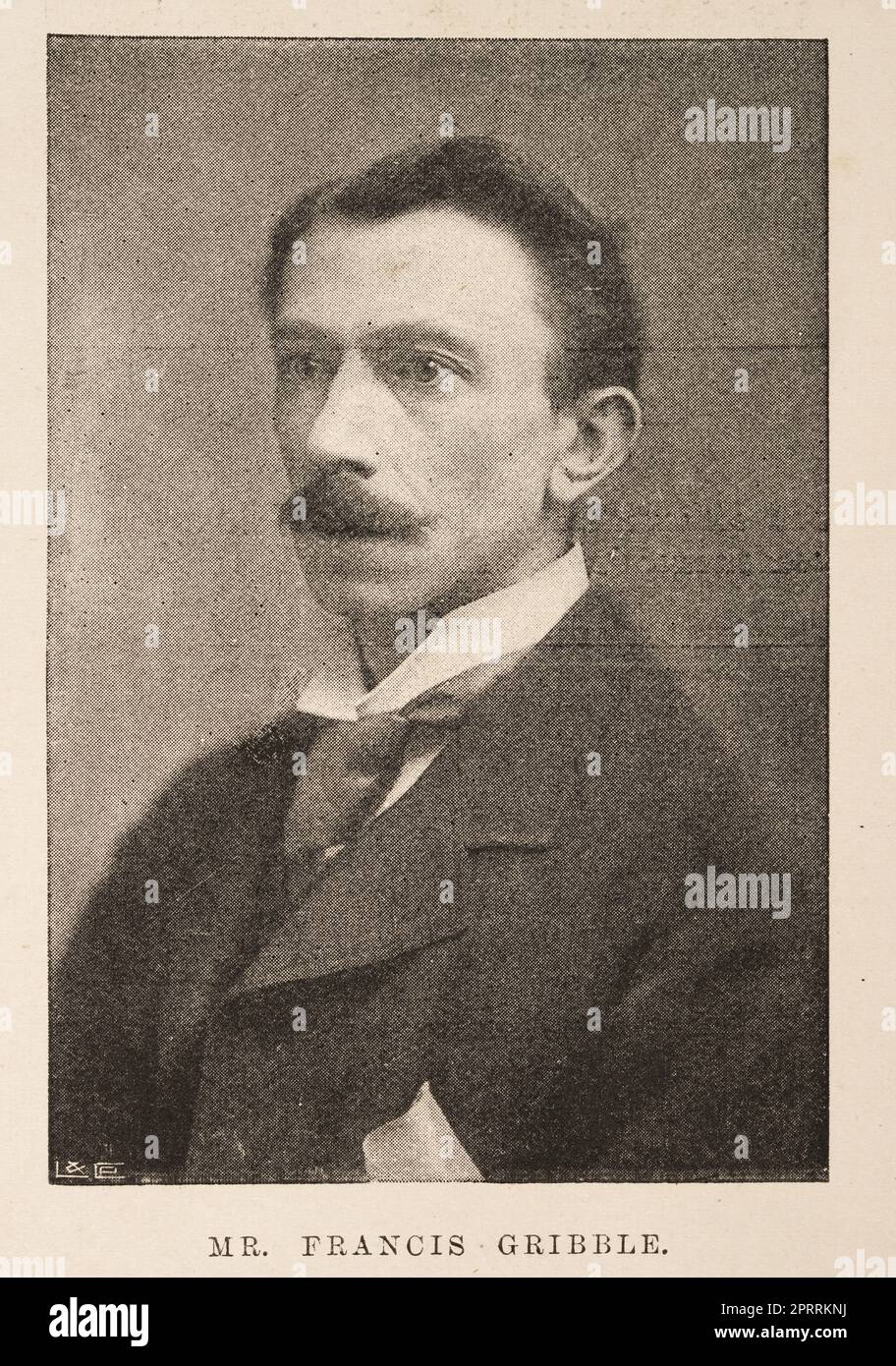 Vintage illustration of after a photograph of Francis Gribble a British ...