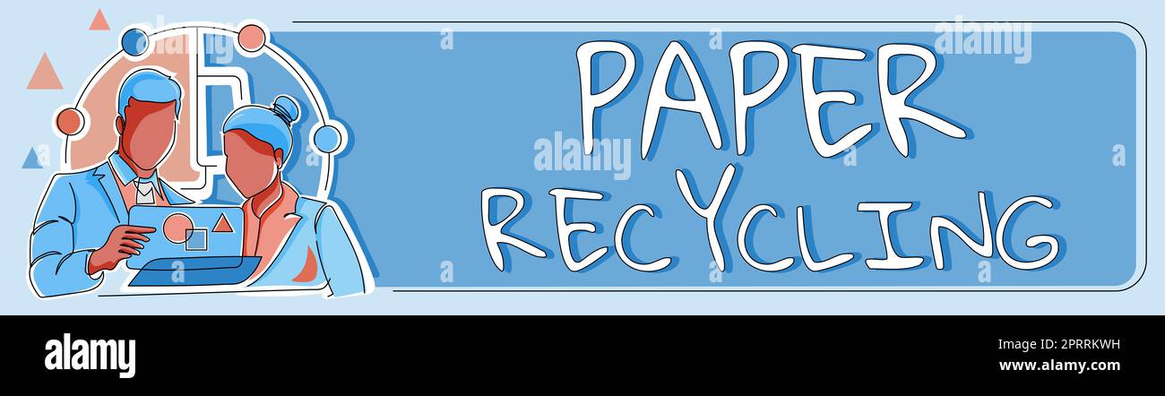 Conceptual display Paper RecyclingUsing the waste papers in a new way ...