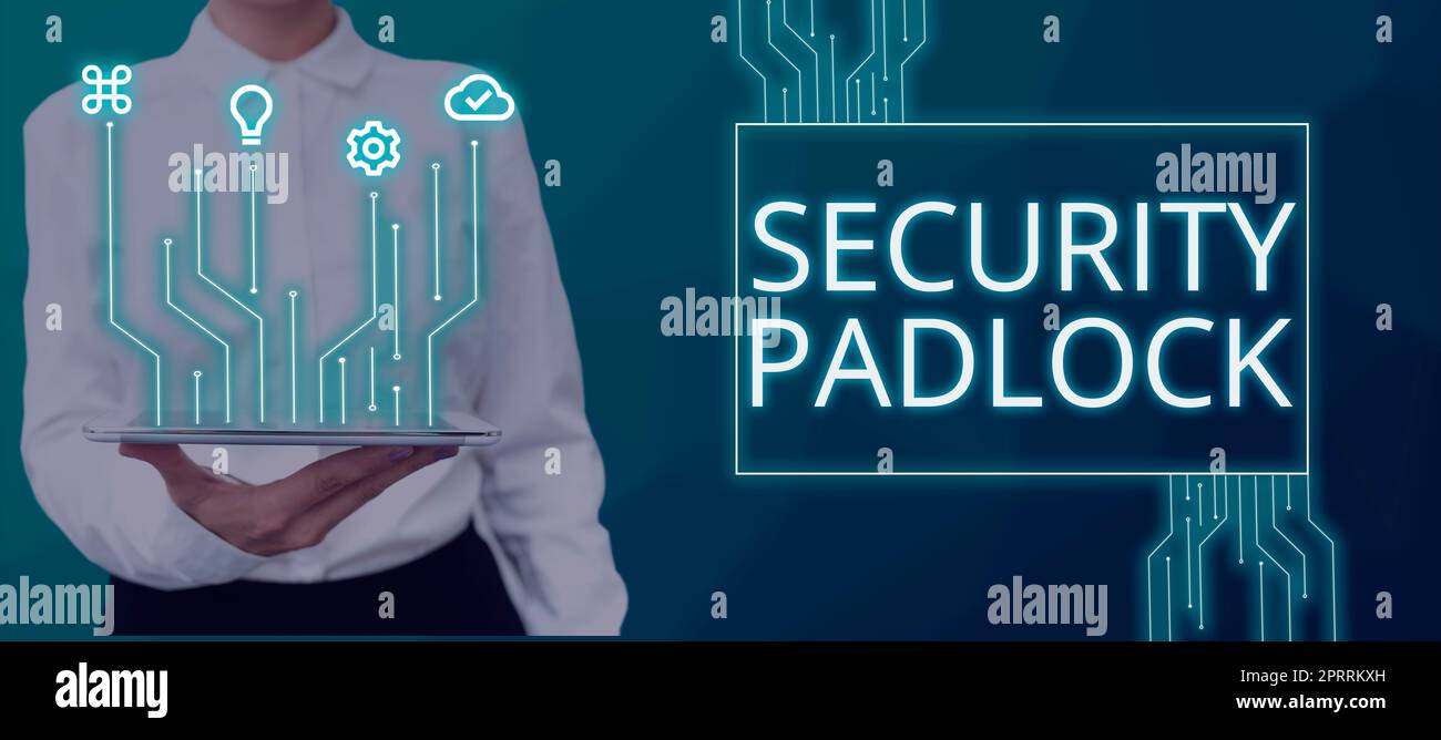 Inspiration showing sign Security Padlockhardened steel body and double ...