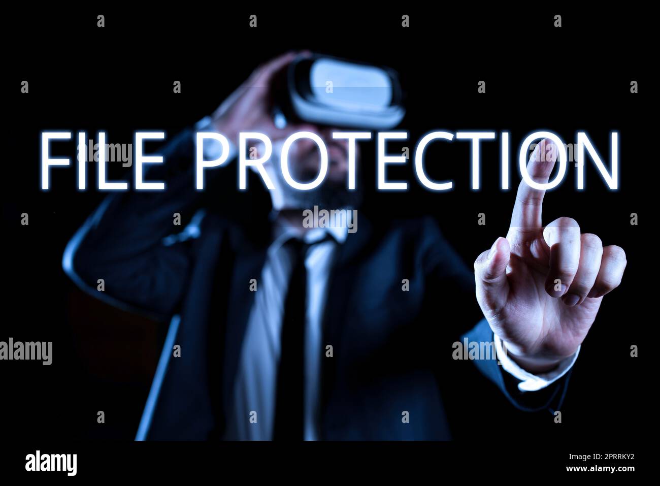 Text sign showing File ProtectionPreventing accidental erasing of data ...