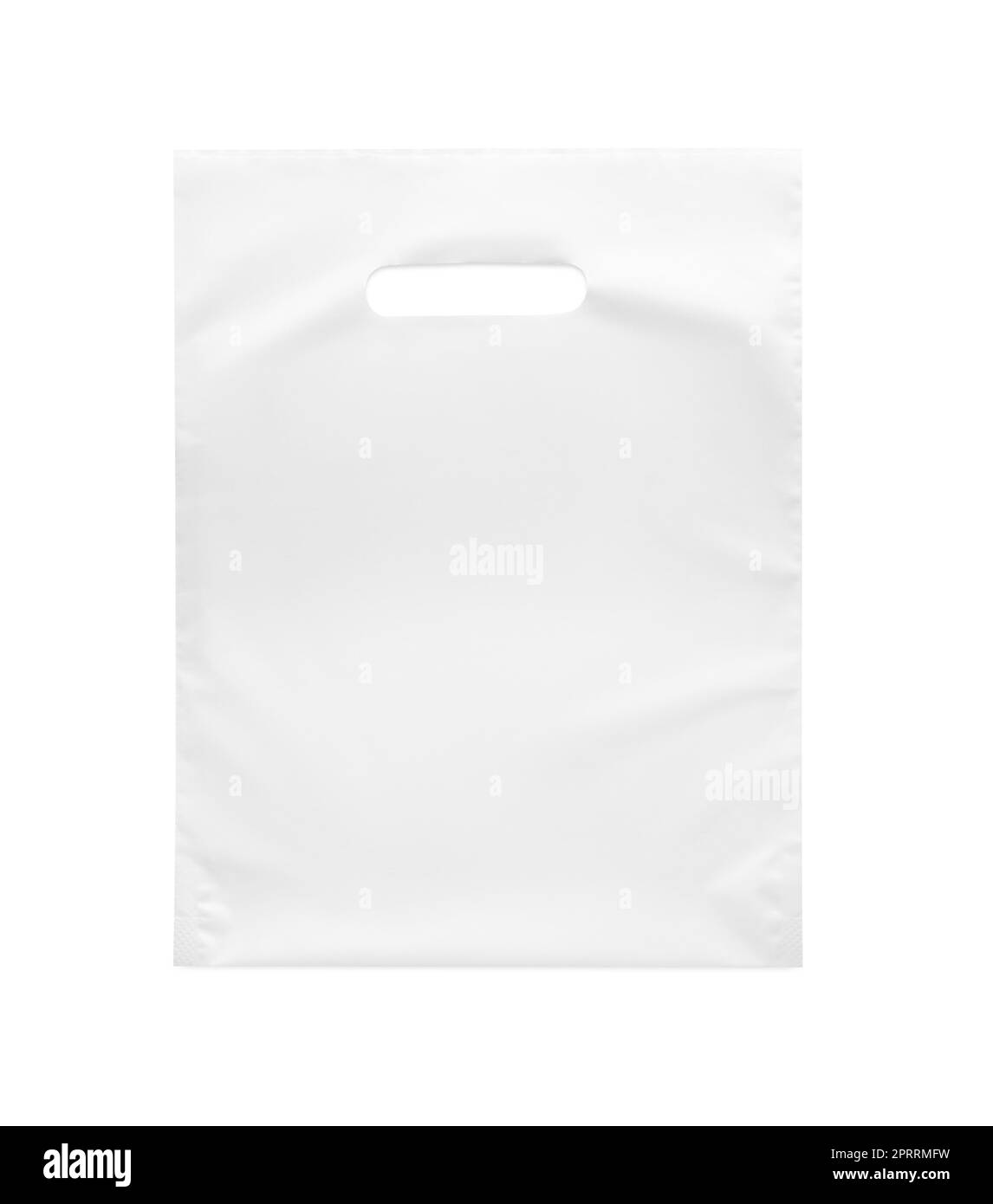 Blank plastic bag on white background, top view. Space for design Stock ...