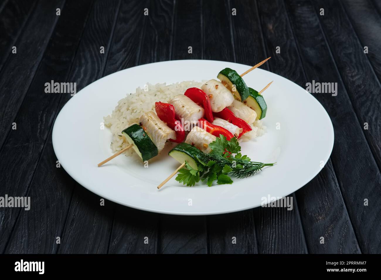 White rice seafood vegetables hi-res stock photography and images - Alamy