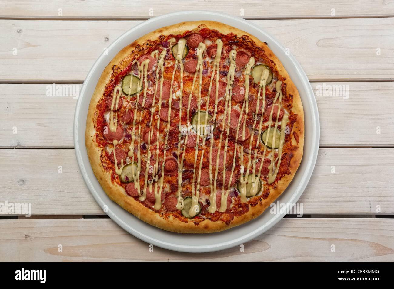 Top view pizza hi-res stock photography and images - Alamy