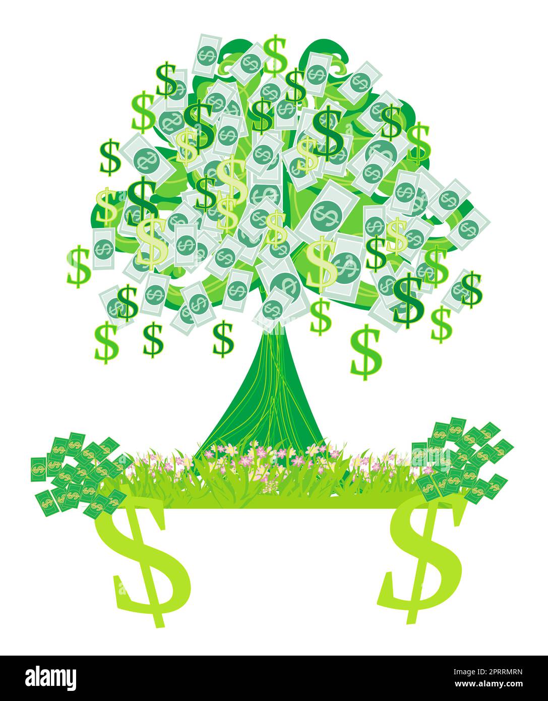 money growing on trees - abstract card Stock Photo - Alamy