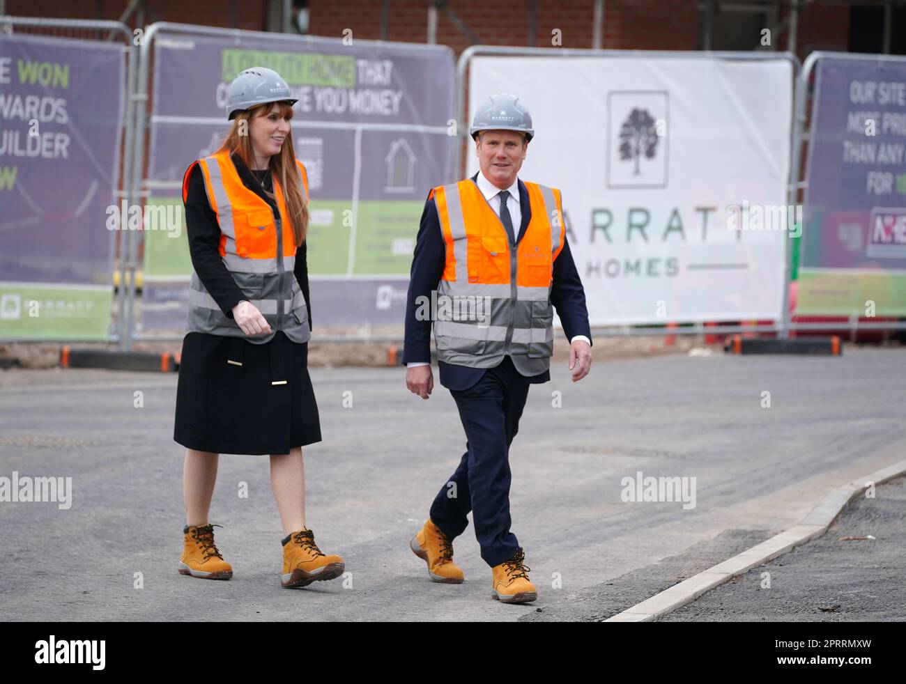 Labour leader Sir Keir Starmer and deputy leader Angela Rayner during a ...