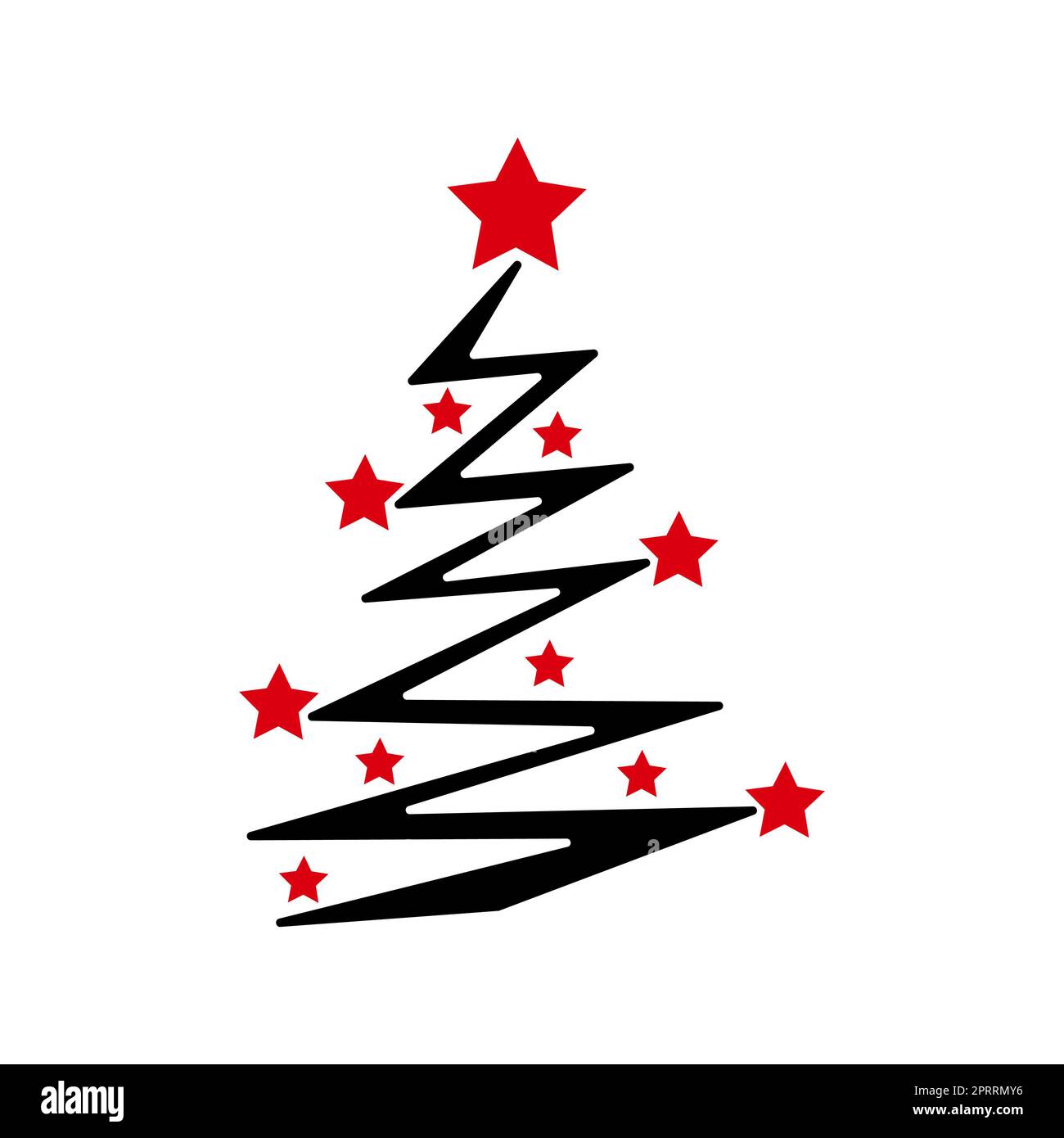Abstract drawing of a Christmas tree on a white background - Vector ...