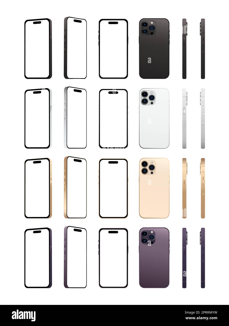 Set of 24 pcs novelty modern smartphone 14 PRO, original colors ...