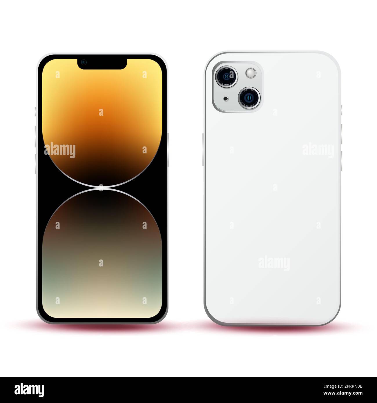 White smartphone, model phone 14, IT industry novelty, original ...