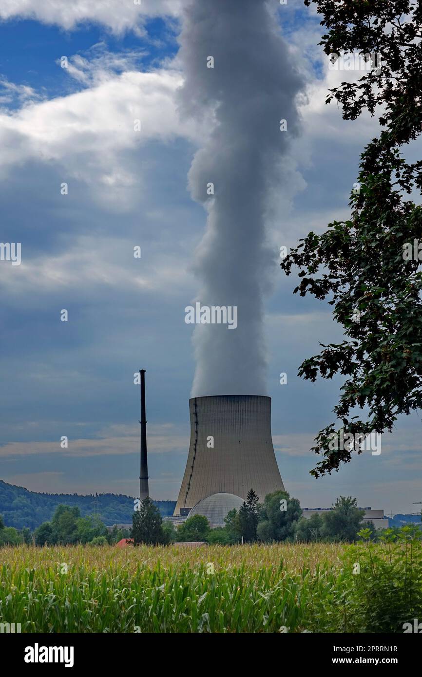 Germany, lower Bavaria, nuclear power plant Isar 2, PreussenElektra ...